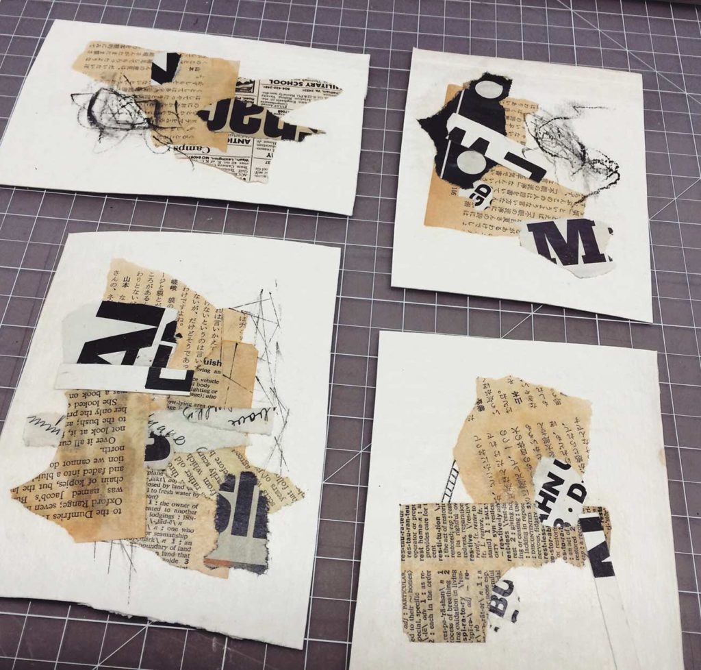 Making Paper Collages - Fast & Mini - A Drop of Wonder Studio Blog