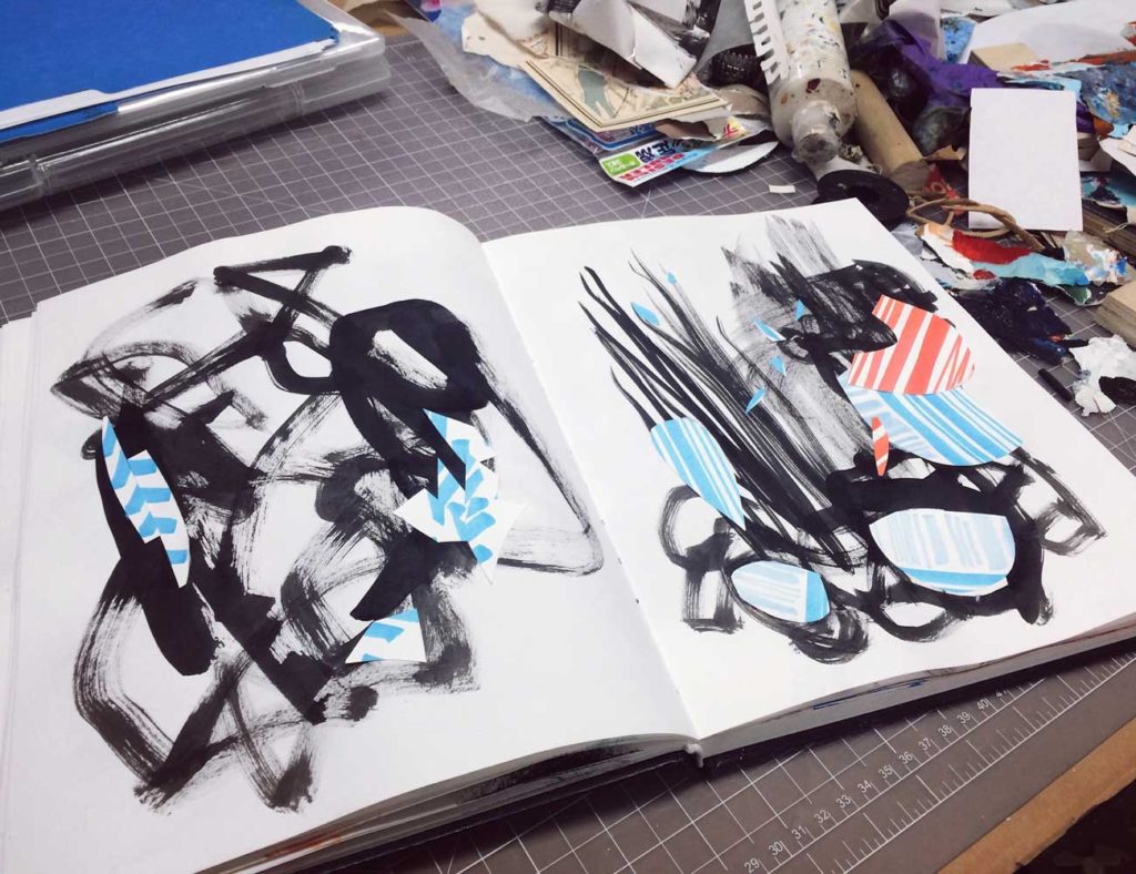 Making Paper Collages - Fast & Mini - A Drop of Wonder Studio Blog